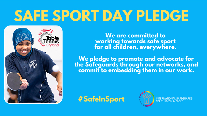We're committed to highest standards of Safeguarding - Table Tennis England