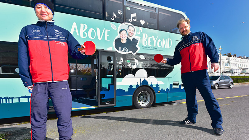 Brighton duo feature on bus initiative - Table Tennis England