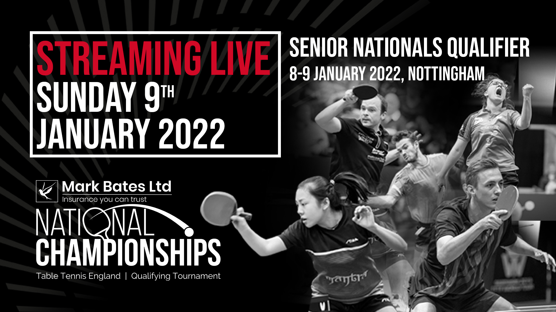 National qualifiers to be streamed live on Recast - Table Tennis England