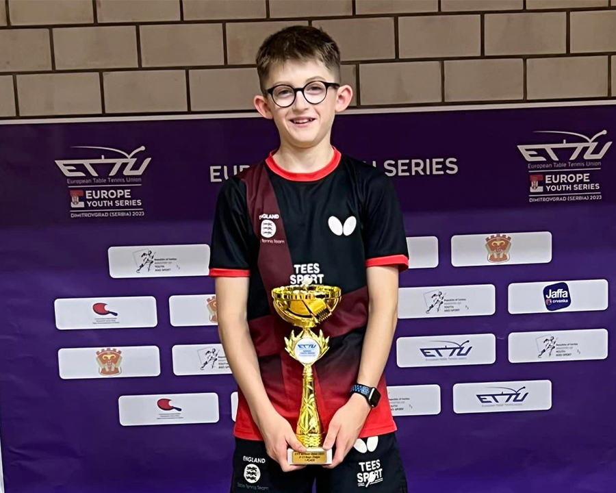 It's another gold for Kacper in Serbia! - Table Tennis England