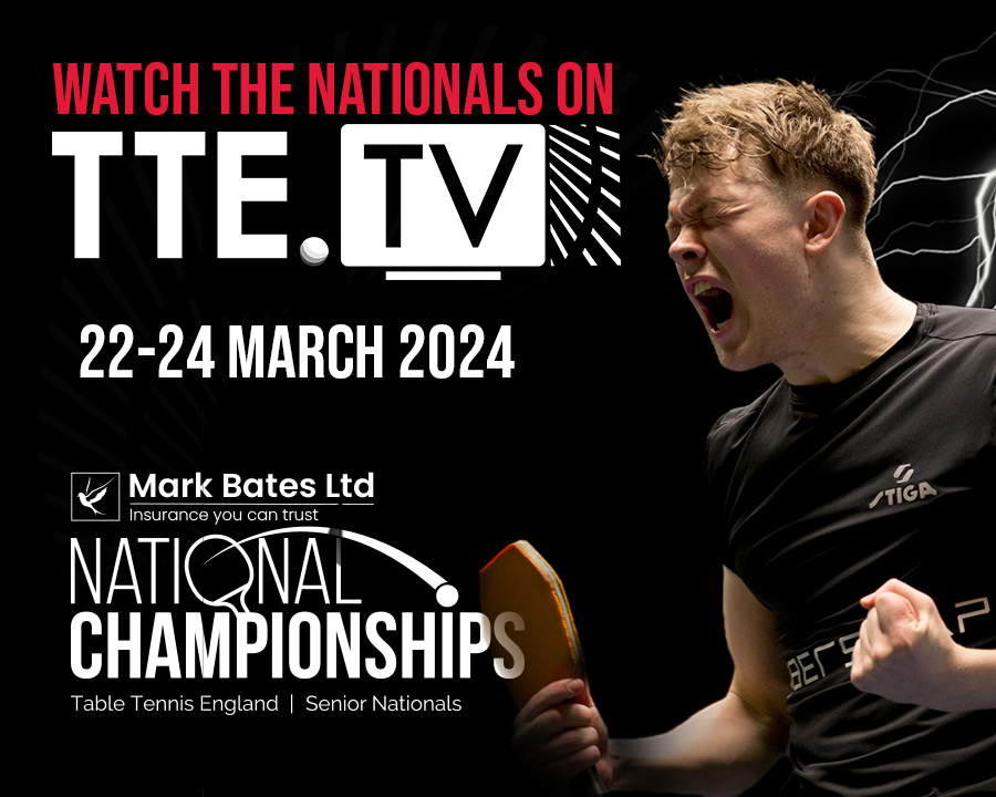 Singles draws confirmed for Mark Bates Ltd Nationals - Table Tennis England