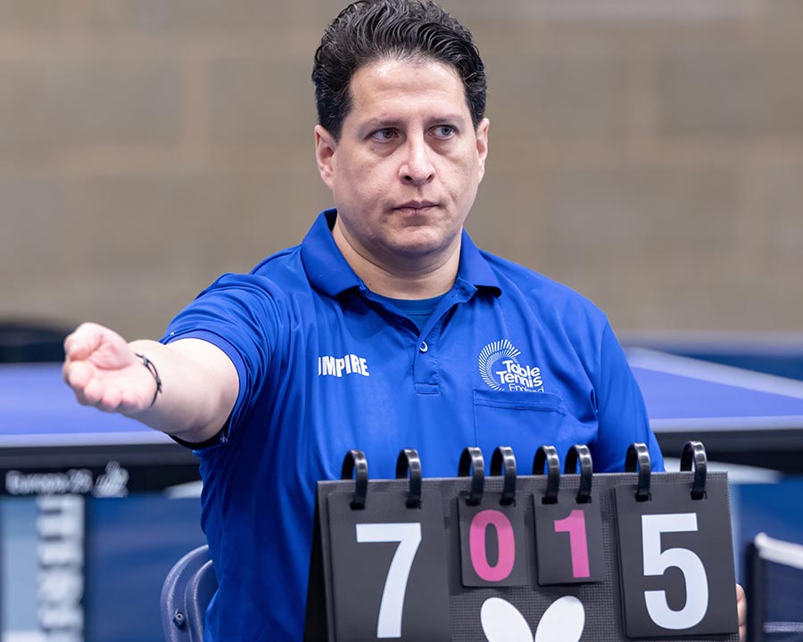 Vincenzo takes big step on his umpiring journey - Maldon Table Tennis Club