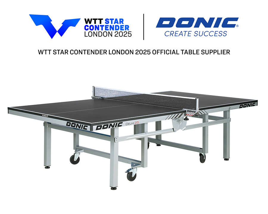 DONIC is official table supplier for WTT London Star Contender 2025 - Table Tennis England